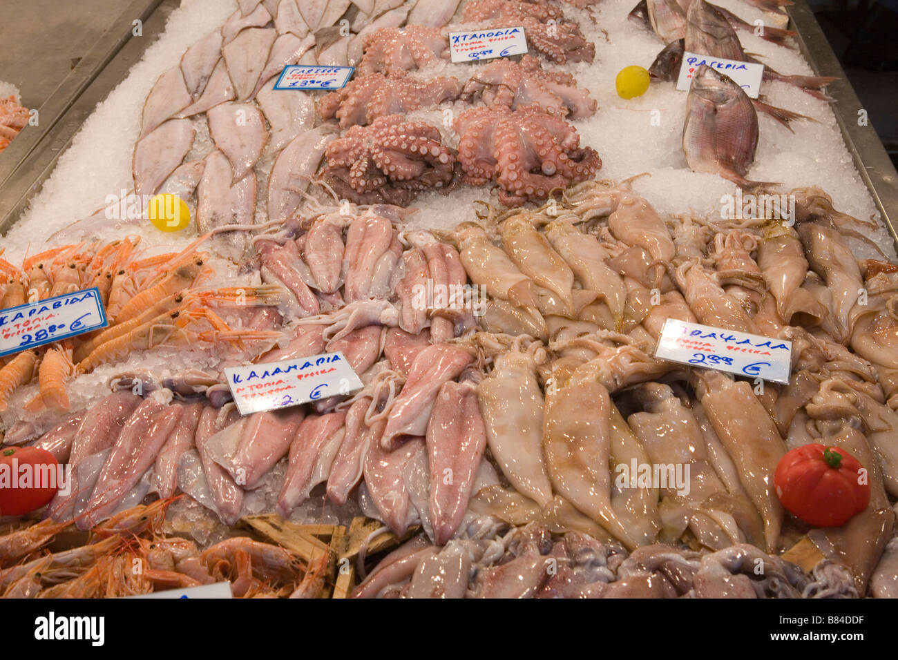 Seafood counter greece hi-res stock photography and images - Alamy