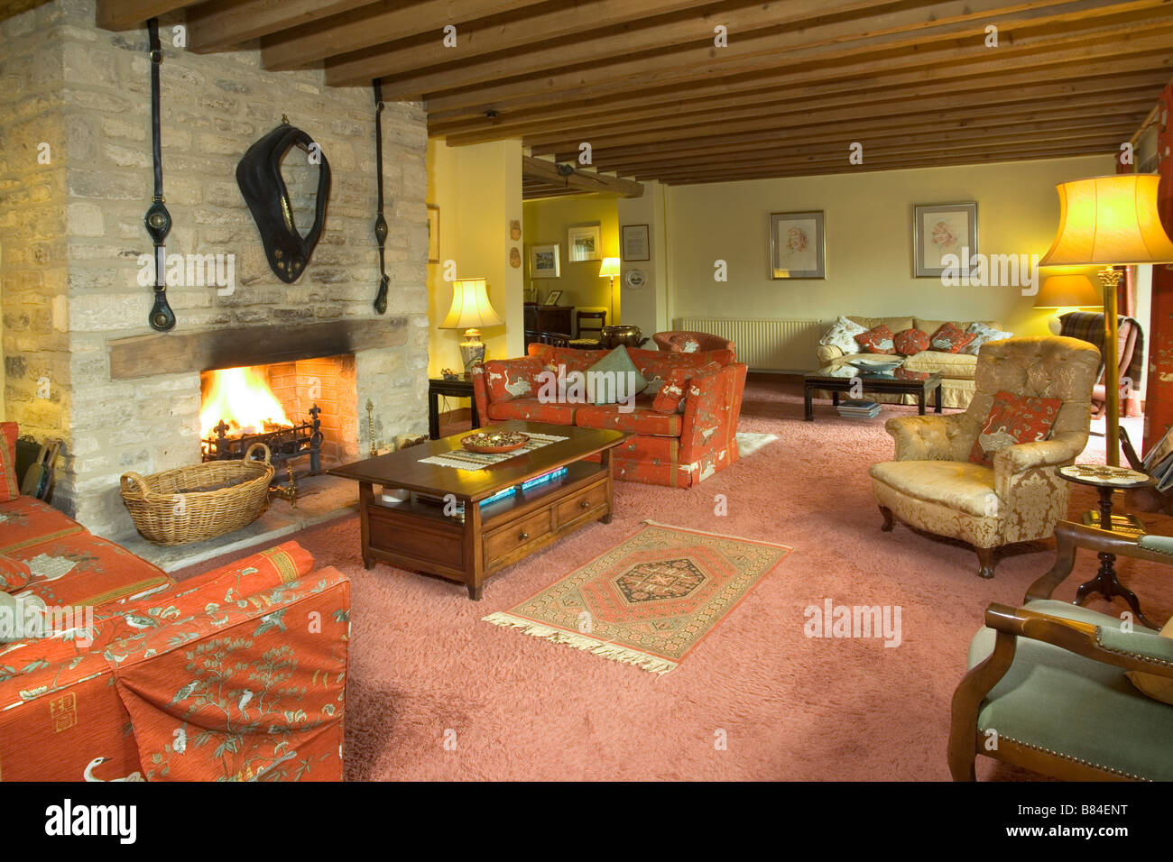 UK. A house interior, sitting room Stock Photo - Alamy