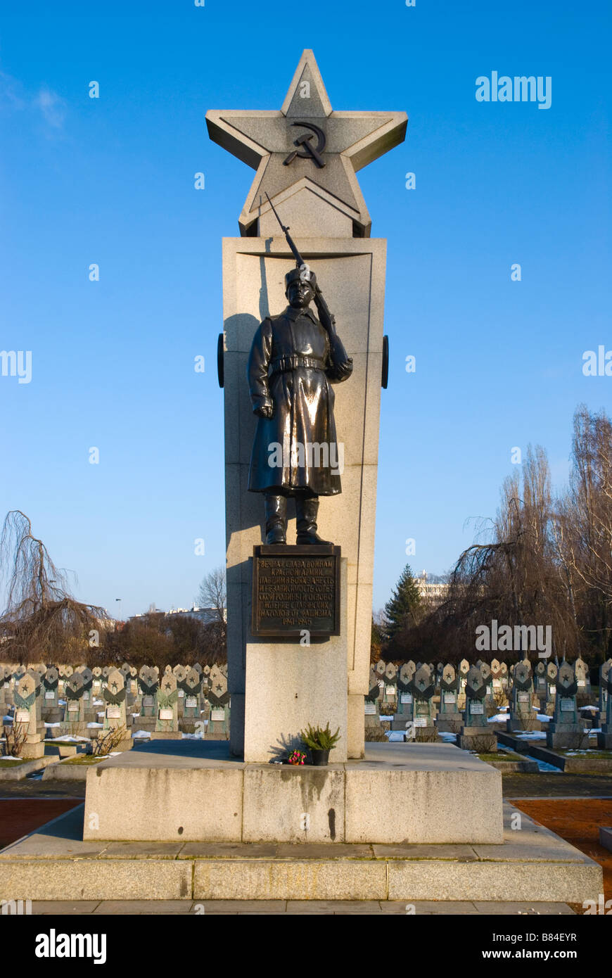 Graves of Russian soldiers at the monument for the victims of Prague ...