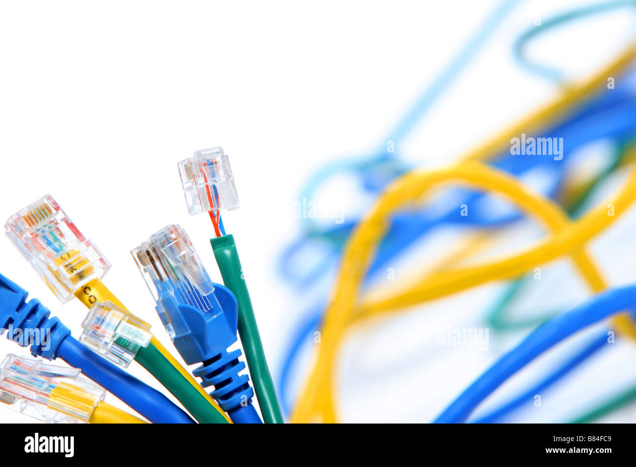 A bunch of eithernet cables Stock Photo - Alamy