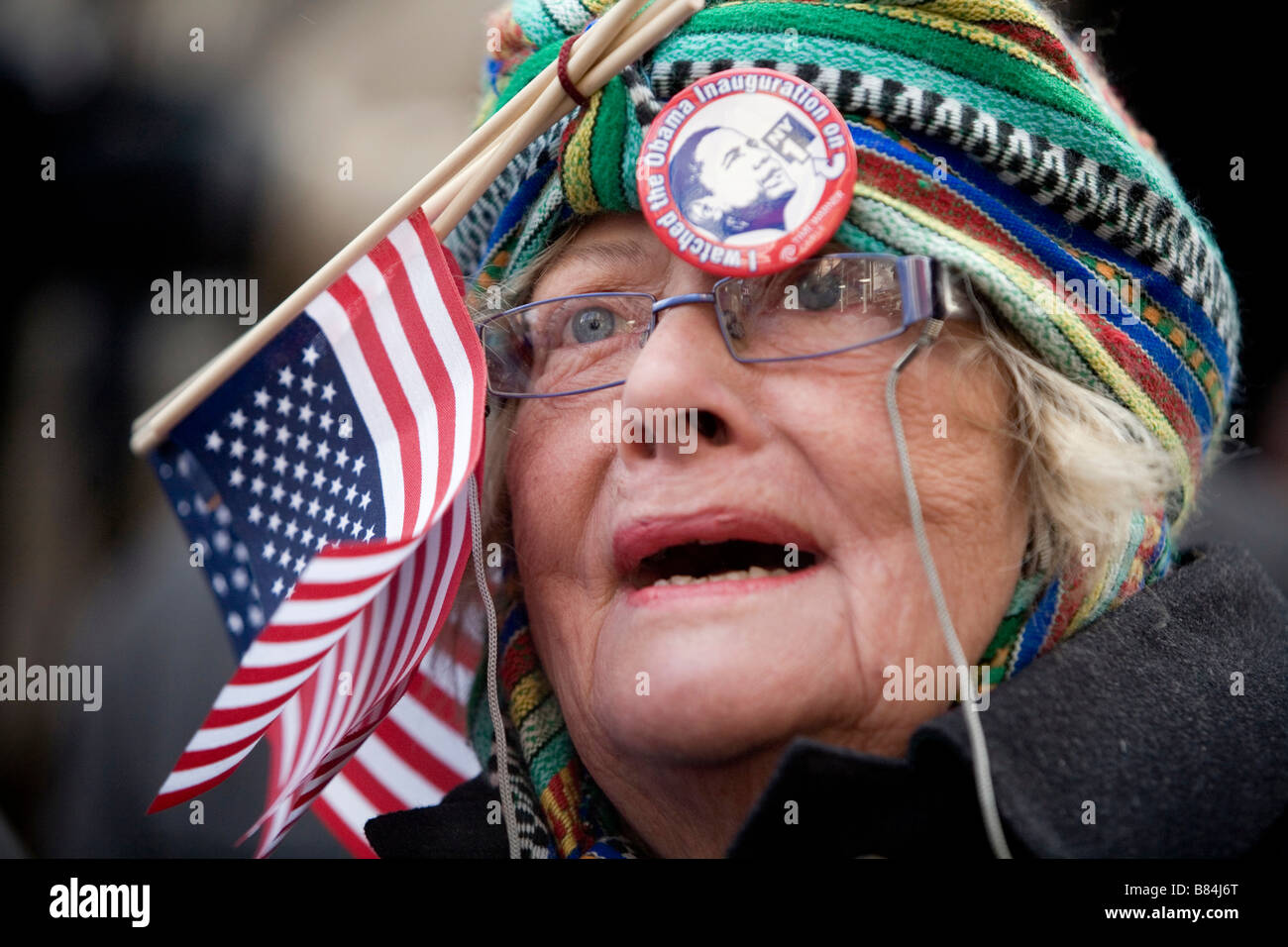 Times Square on Obama's Inauguration Day Stock Photo - Alamy