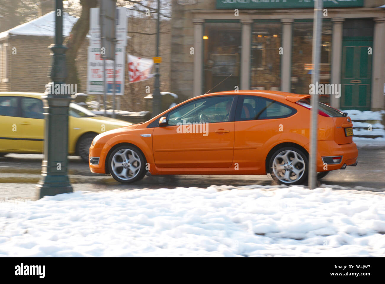 Orange ford focus Stock Photo - Alamy