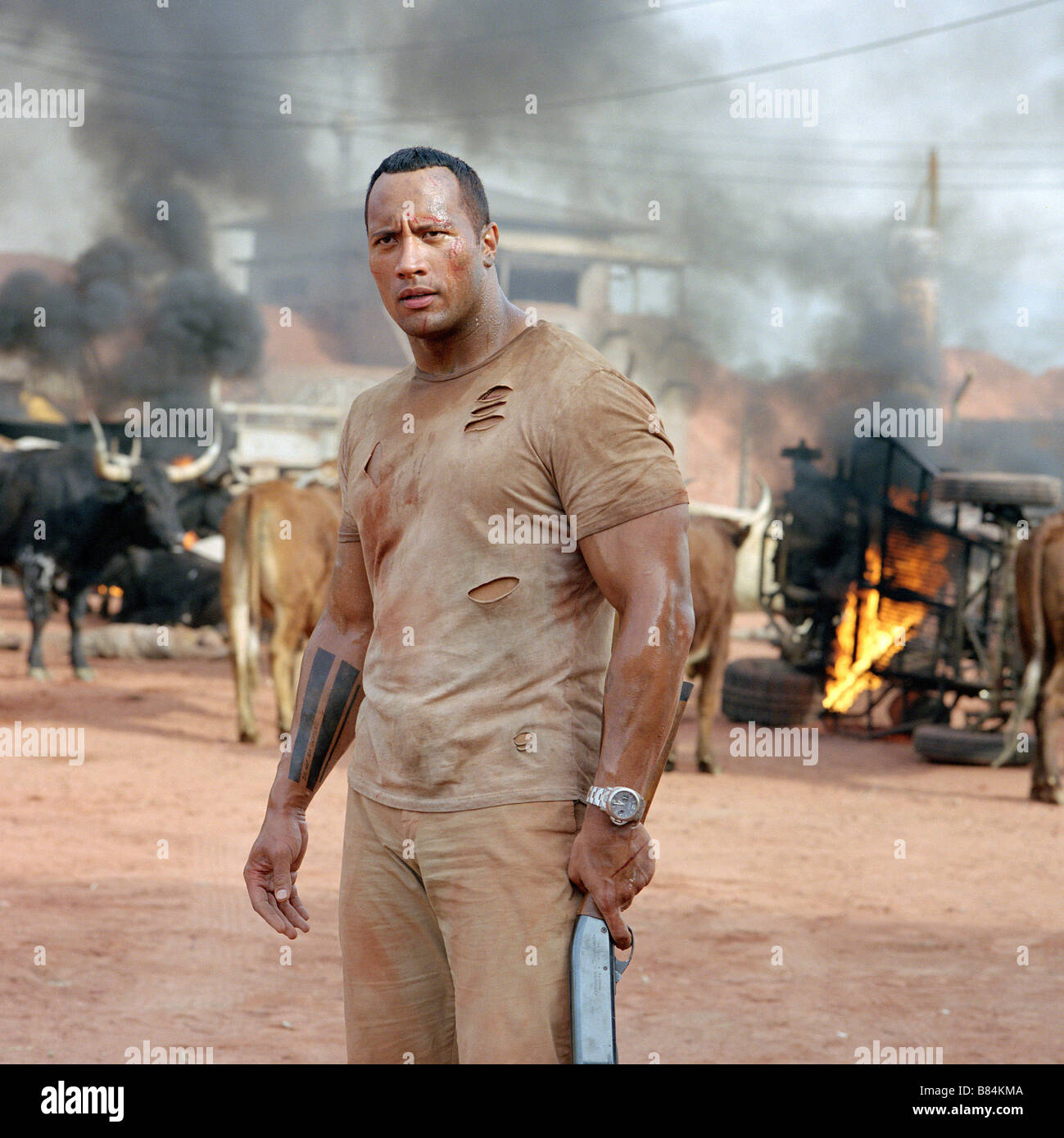 The Rundown Year : 2003 USA The Rock Director: Peter Berg Stock Photo ...