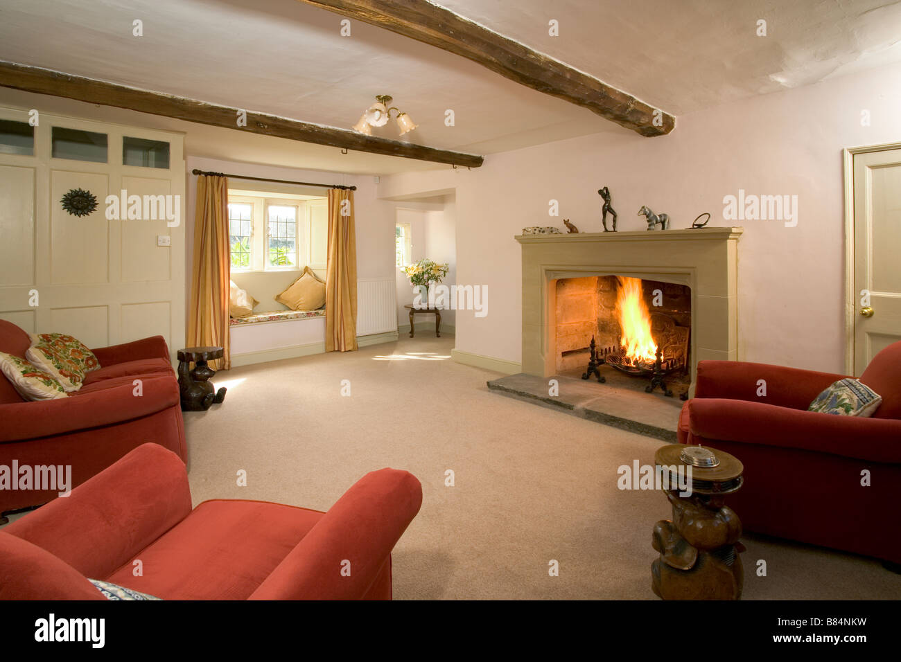UK. A house interior, sitting room Stock Photo - Alamy