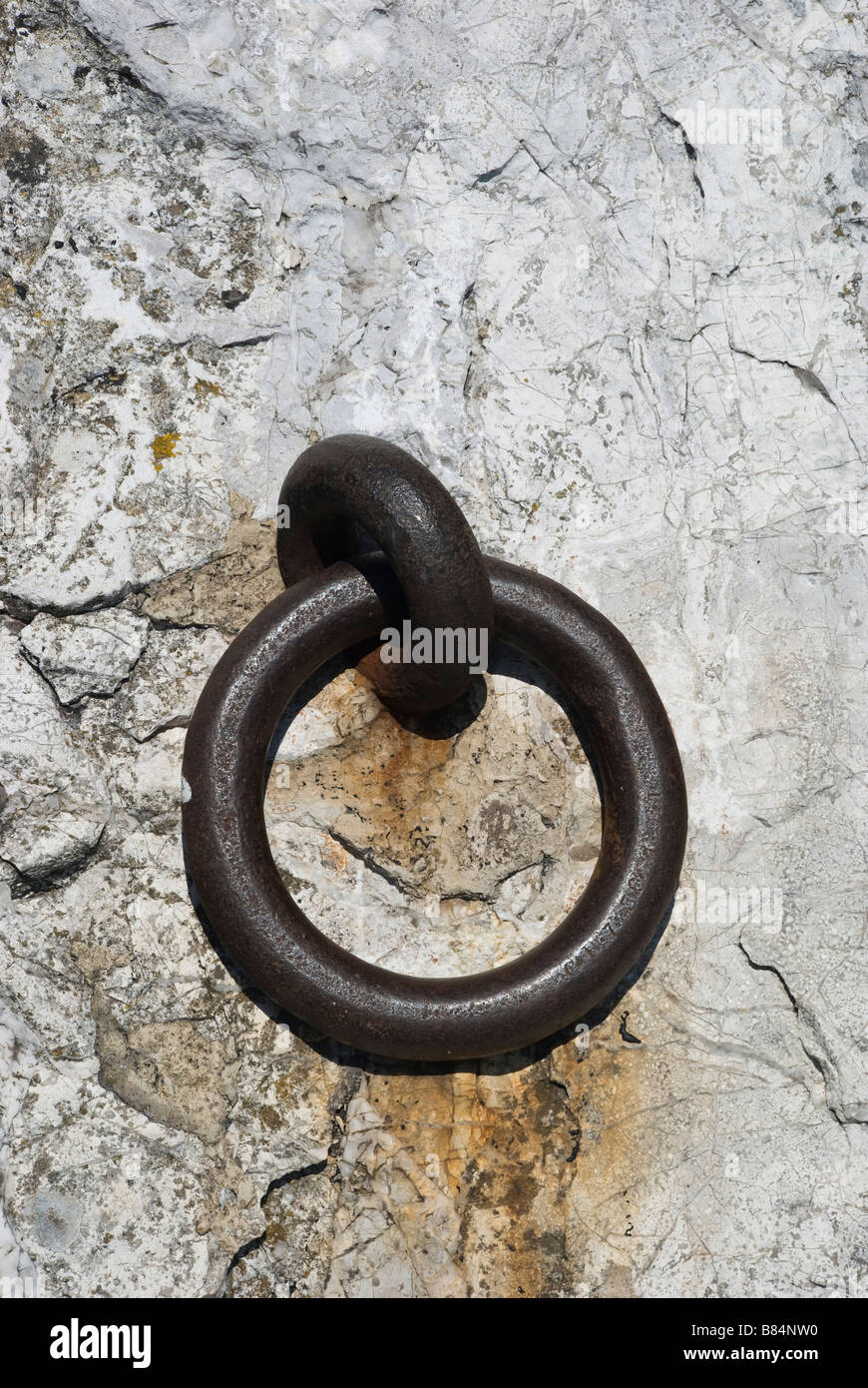 Old metal ring Rock of Gibraltar Mediterranean Stock Photo - Alamy