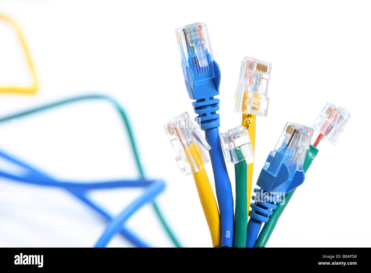 A bunch of eithernet cables Stock Photo - Alamy