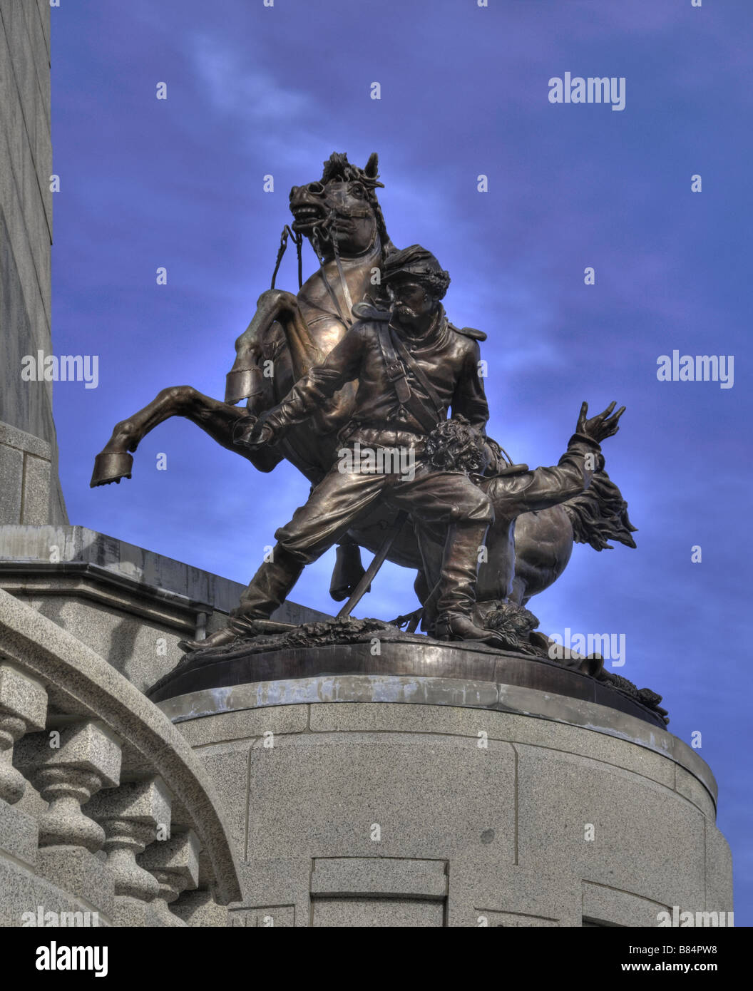 Heroic statue representing cavalry on Lincoln's Tomb Stock Photo - Alamy