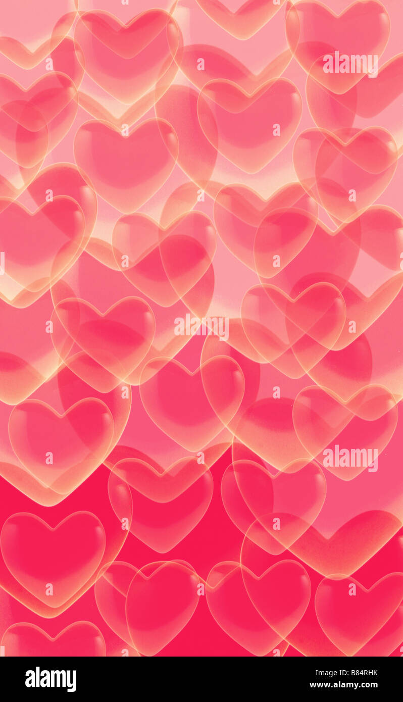 Red love hearts background Stock Photo - Alamy