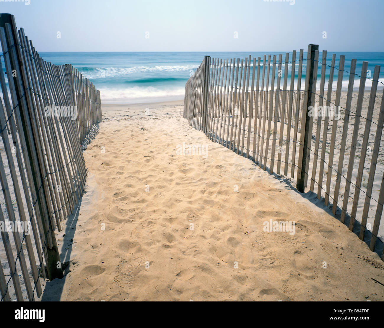 NORTH CAROLINA - Sand fence on the coast at Carolina Beach Stock Photo ...