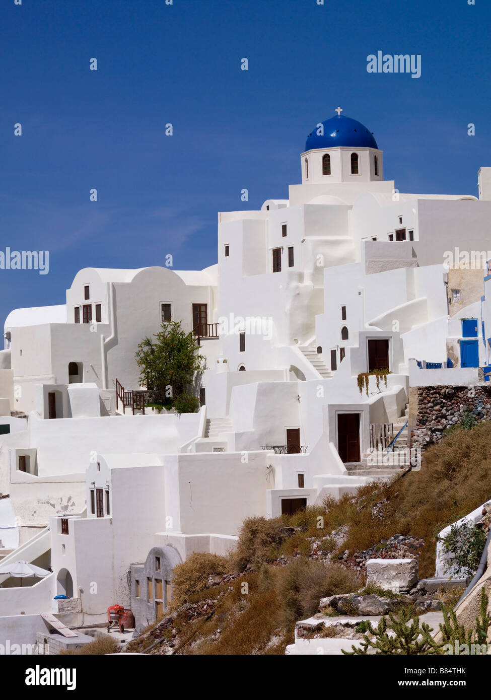 Santorini, Greece; Houses Stock Photo - Alamy