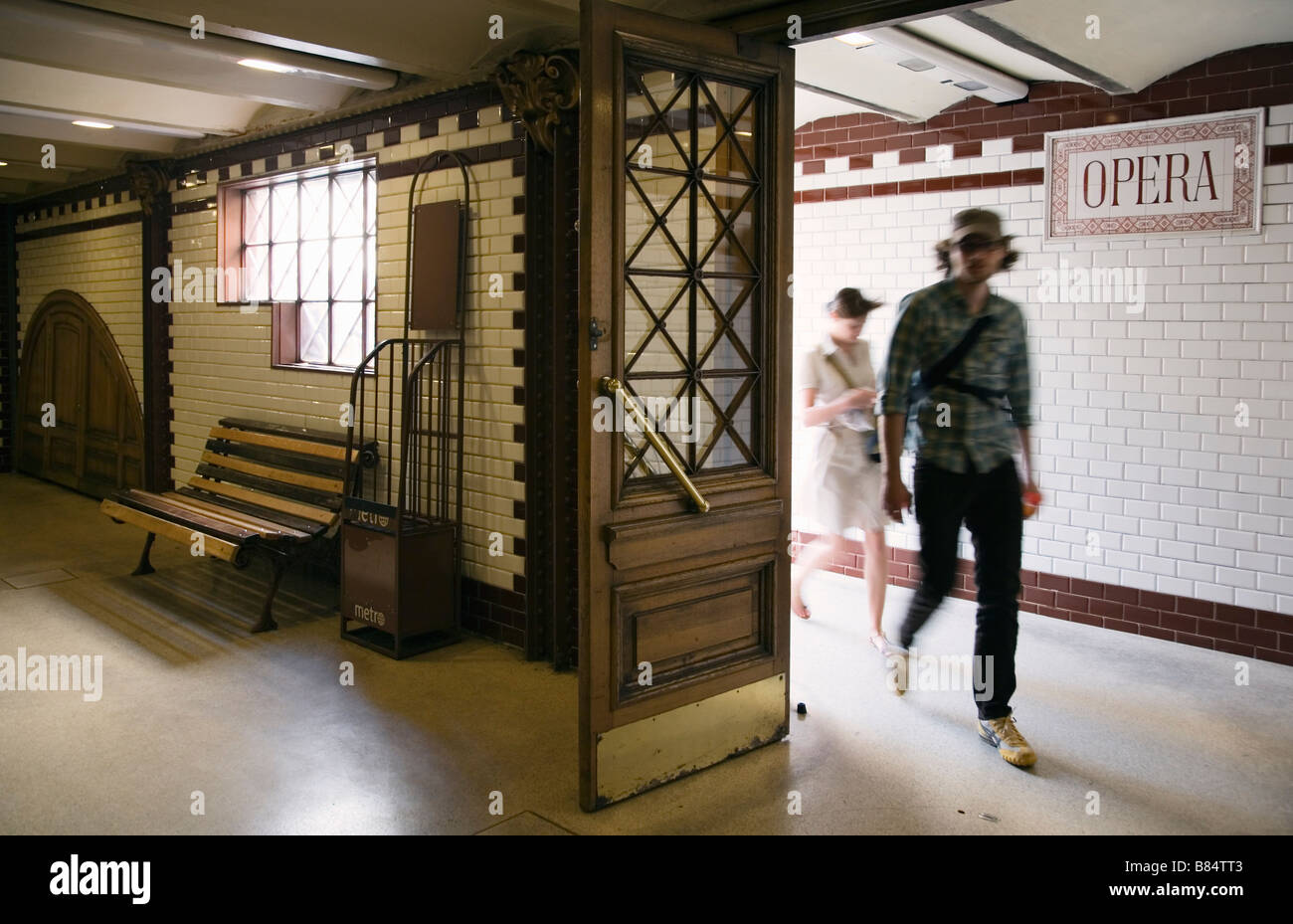 Budapest, Hungary. Opera Metro Station interior Stock Photo - Alamy