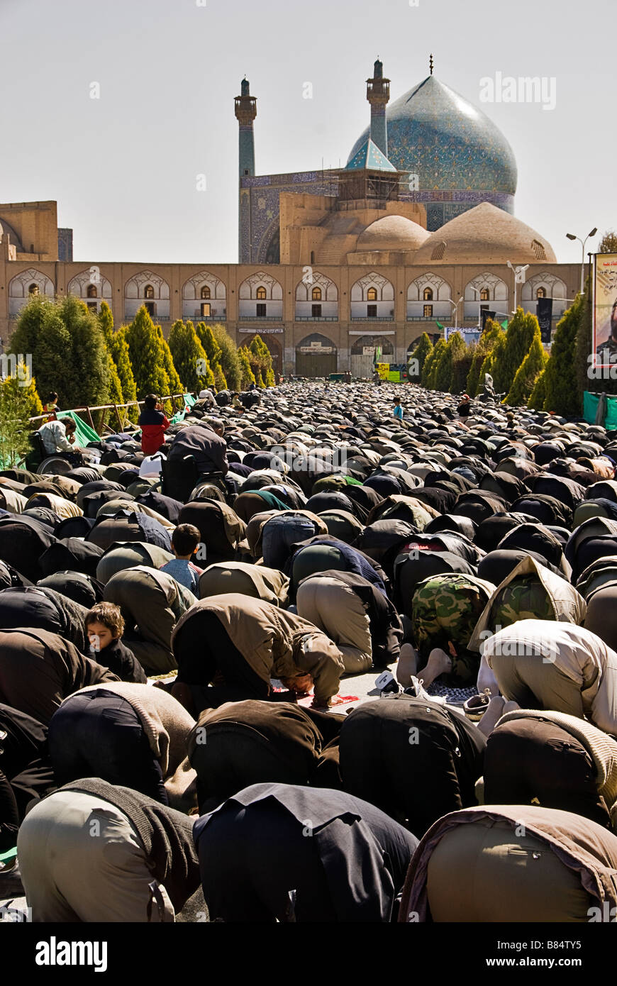 People gathered for the Friday praying in front of the Imam s Mosque ...