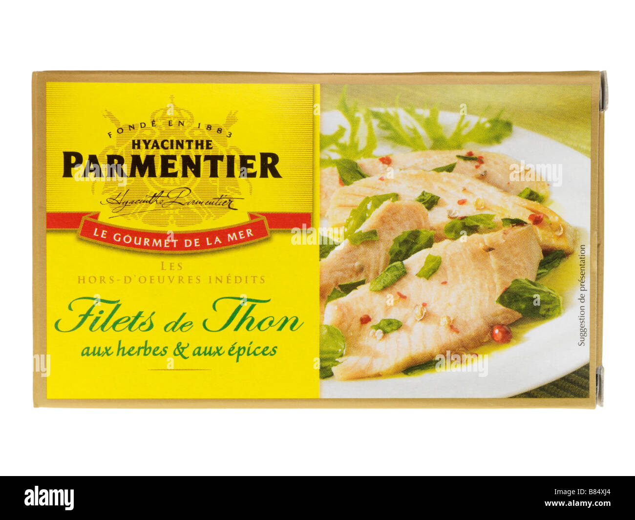 French Parmentier Branded Packaging Tinned Tuna Fillets Isolated ...