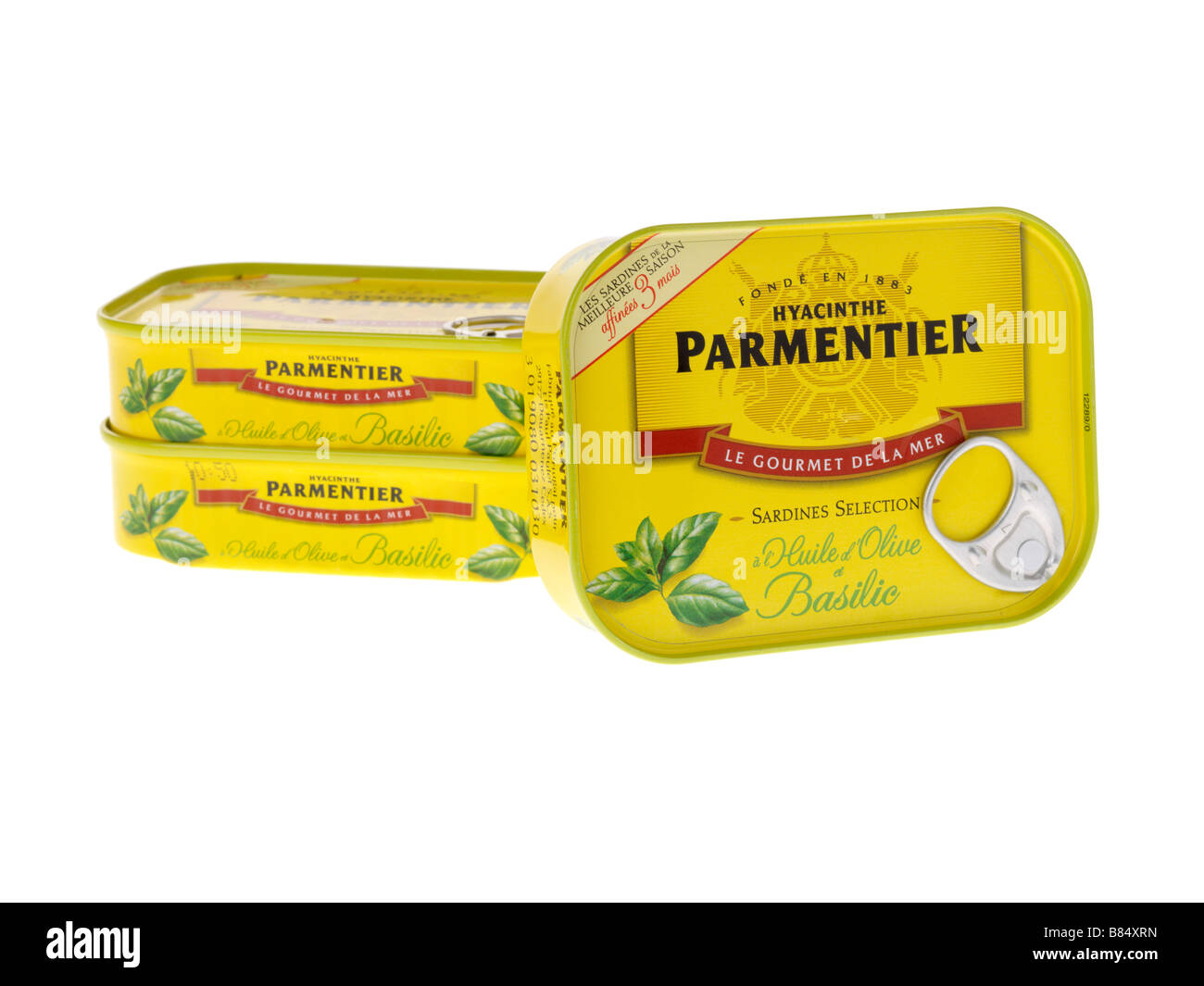 Tinned Or Canned Parmentier Processed Sardines Fish With Basil Herbs ...