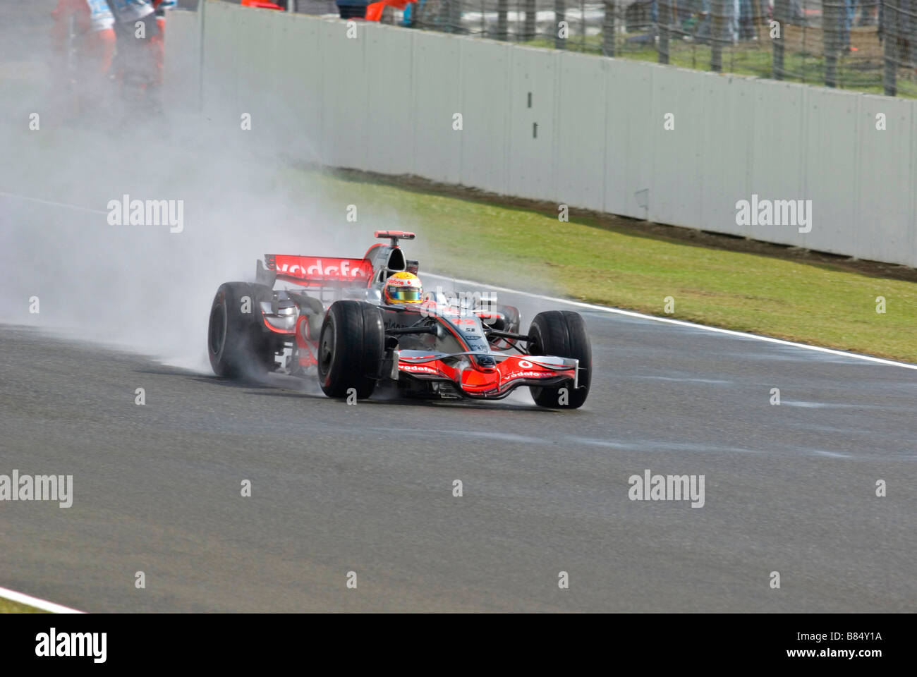 Lewis Hamilton at the British Grand Prix 2008 Stock Photo - Alamy
