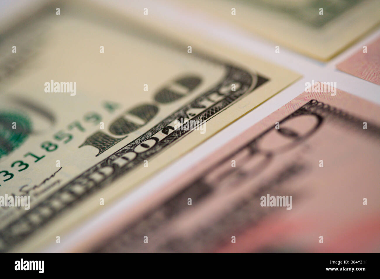 US currency 50 and 100 dollar bills Stock Photo - Alamy