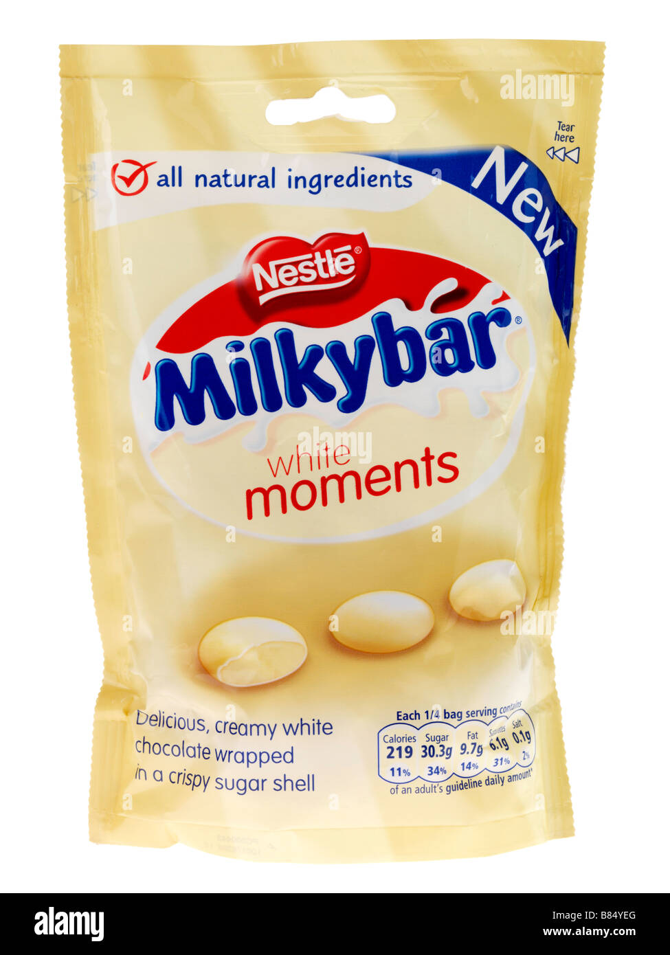 Bag of White Chocolates Stock Photo - Alamy