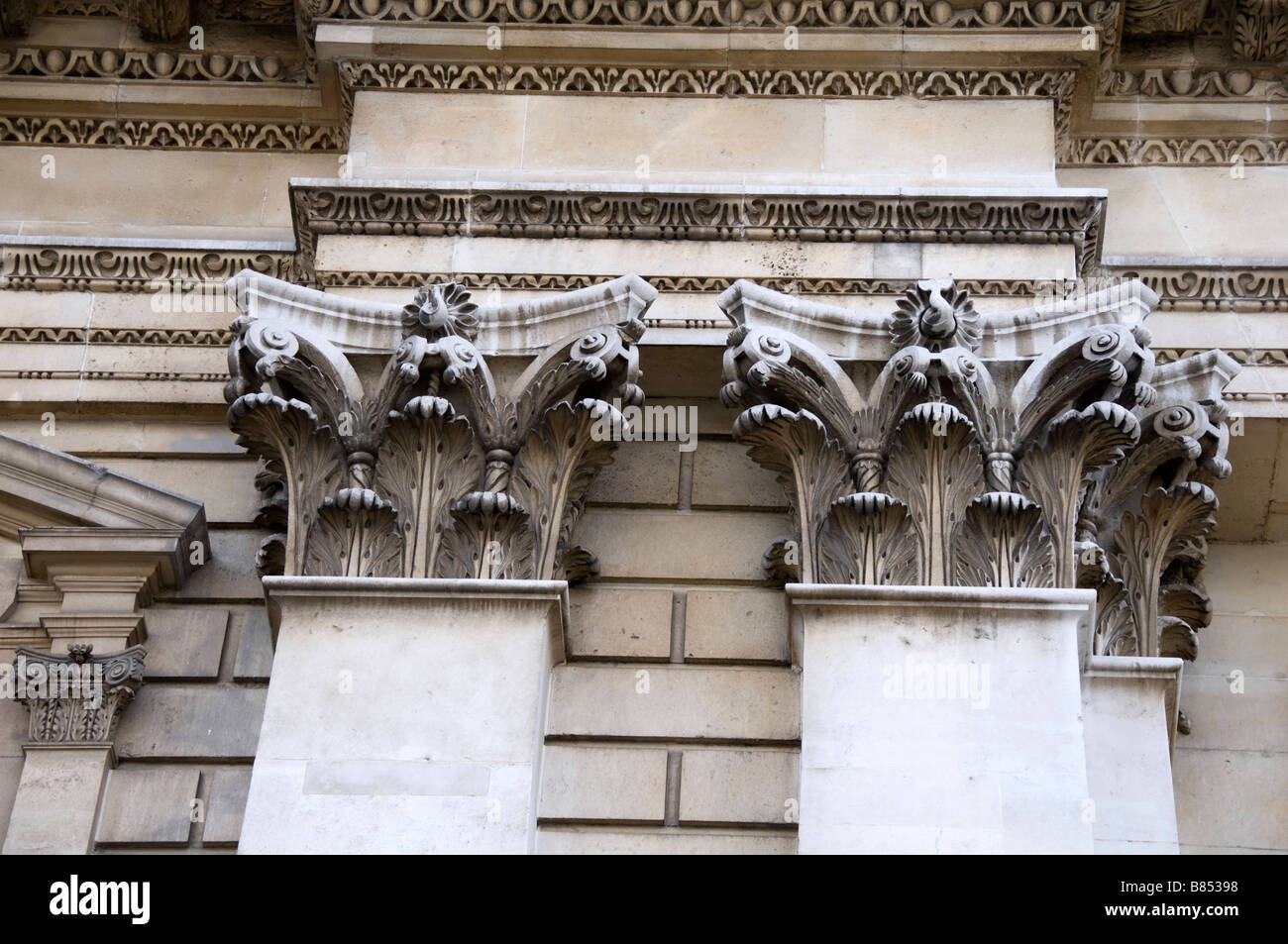 Detail of a column and carving Stock Photo - Alamy