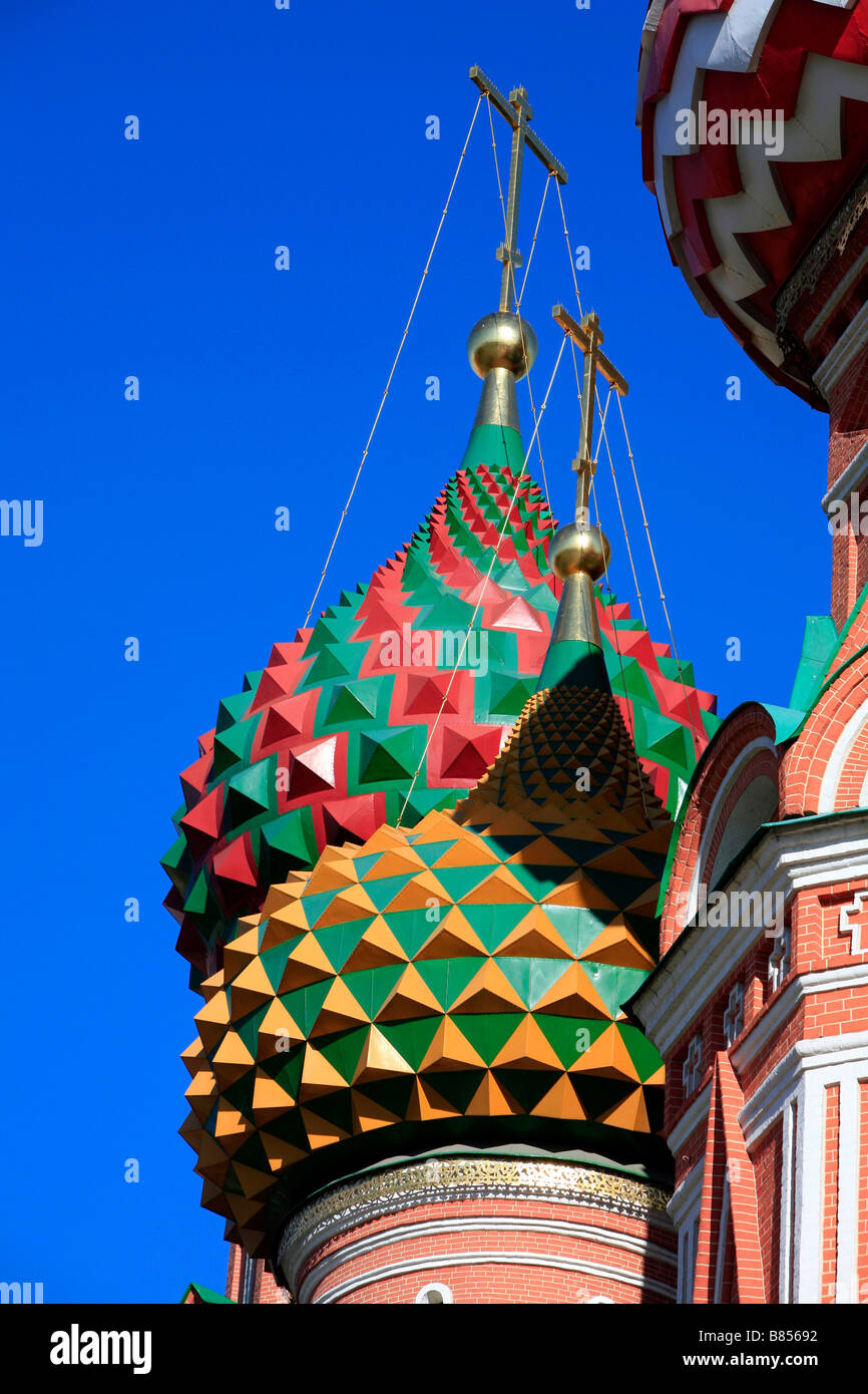 Domes of the Saint Basil's Cathedral at the Red Square in Moscow ...