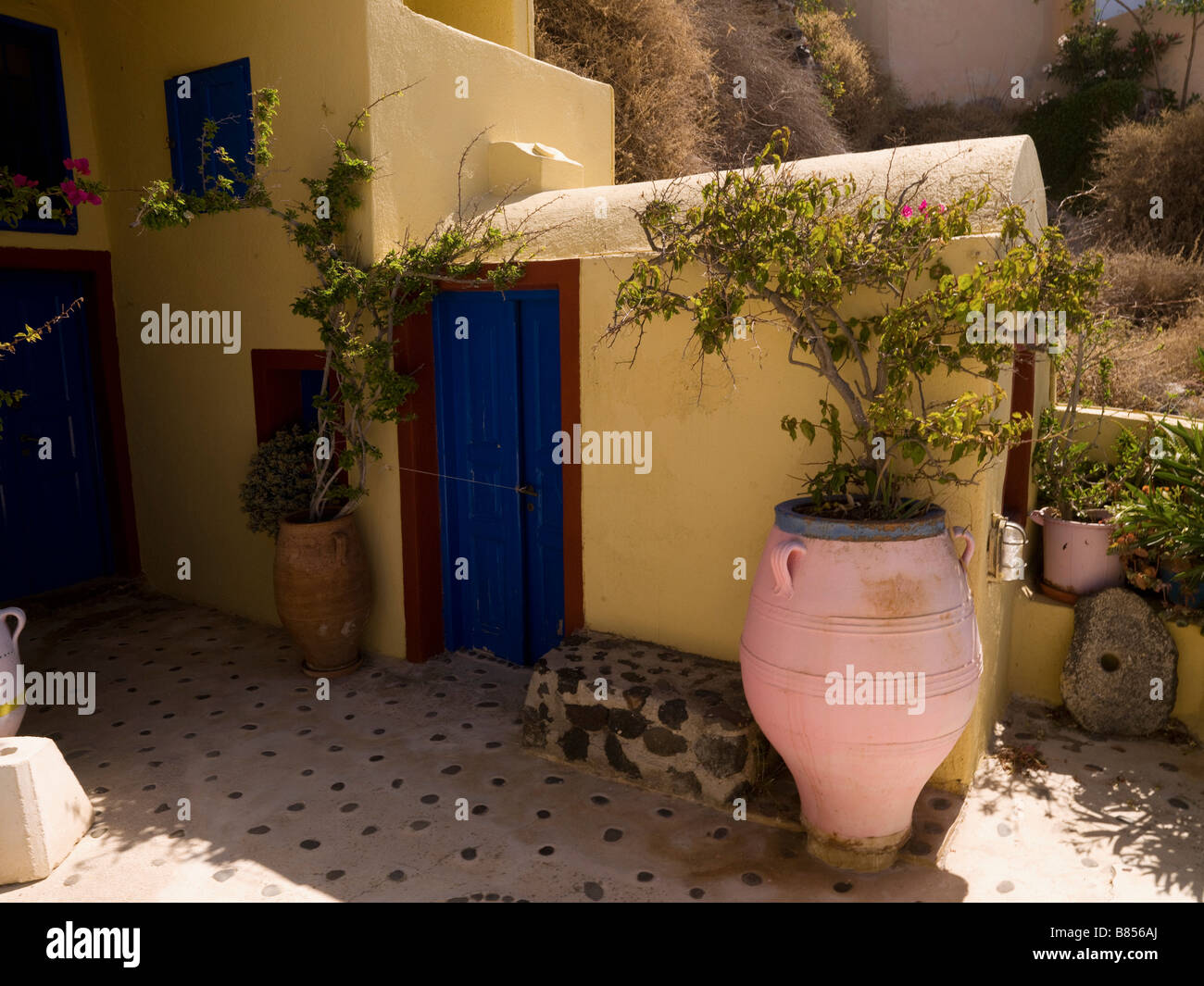 Santorini, Greece; Terrace Stock Photo - Alamy
