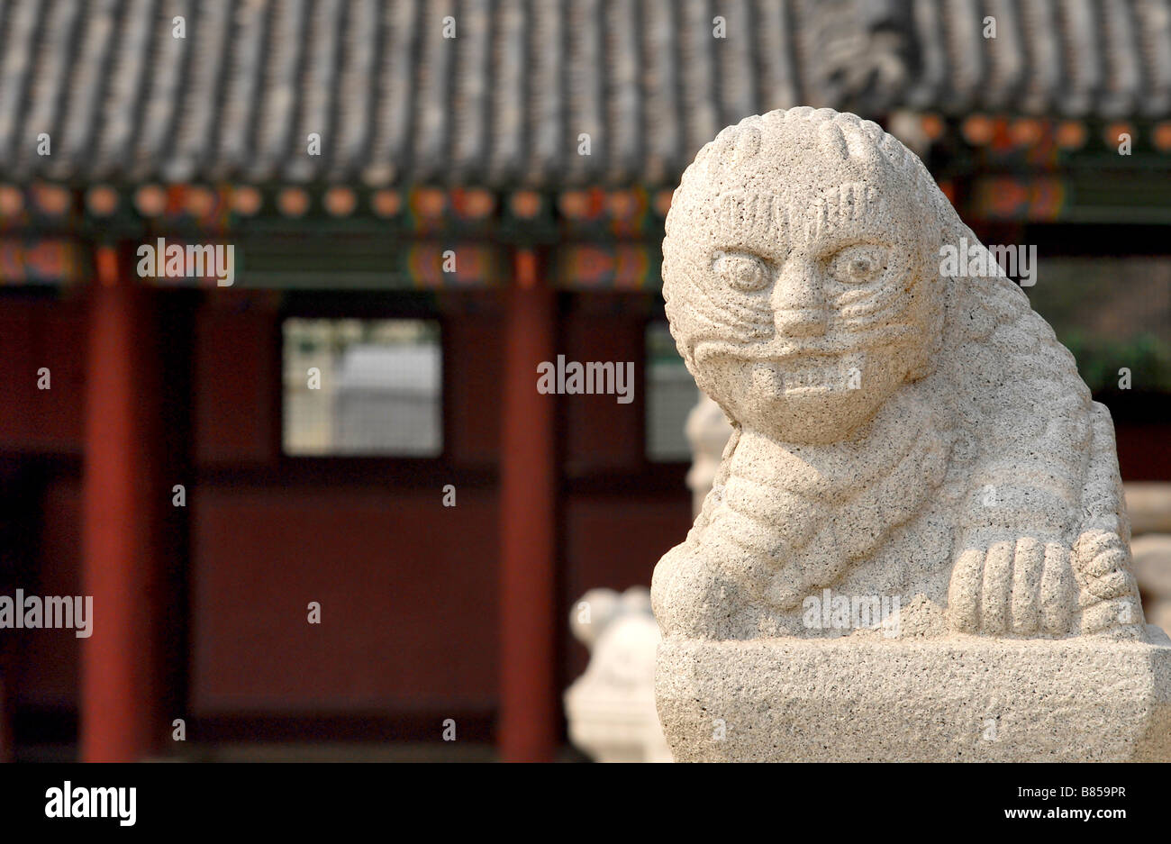 Haetae statue at the Gyeongbokgung Palace in Seoul, South Korea Stock ...