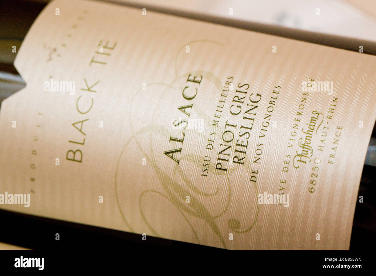 Alsace wine bottle label hi-res stock photography and images - Alamy
