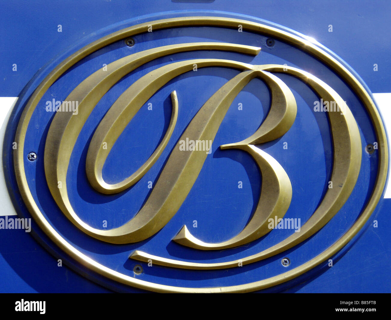 Blue Train Emblem on South Africa's Famous Blue Train Stock Photo - Alamy