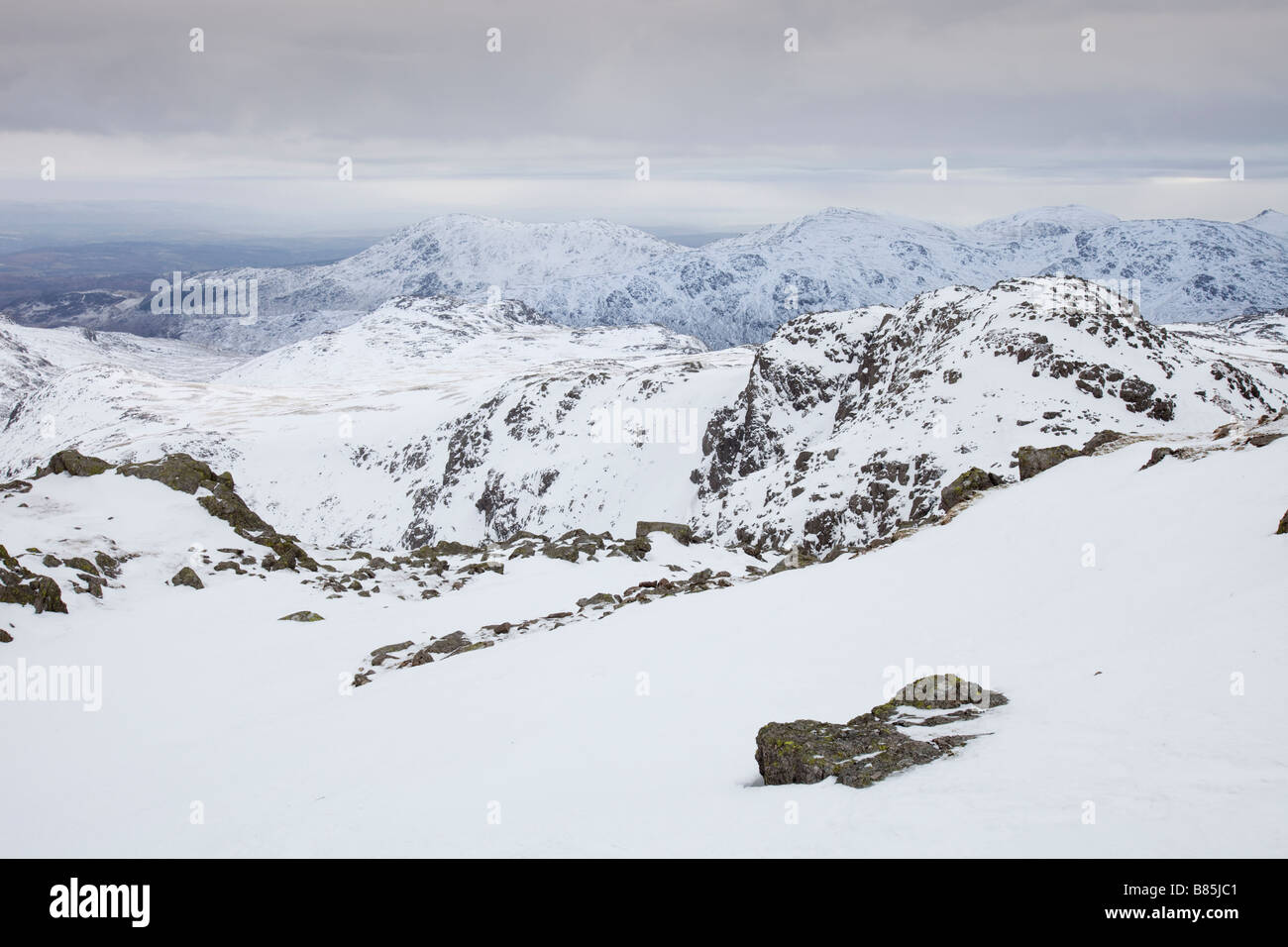 The Coniston fells in the Lake District in winters snow Stock Photo - Alamy