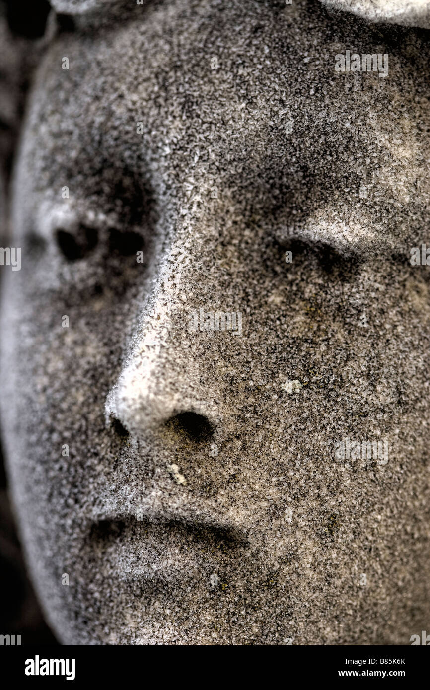 Stone statue covered with frost Stock Photo - Alamy