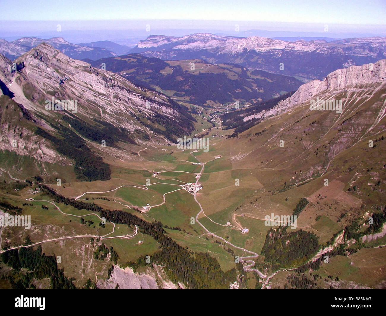 The southern side of the Aravis mountain range, in summer Stock Photo ...