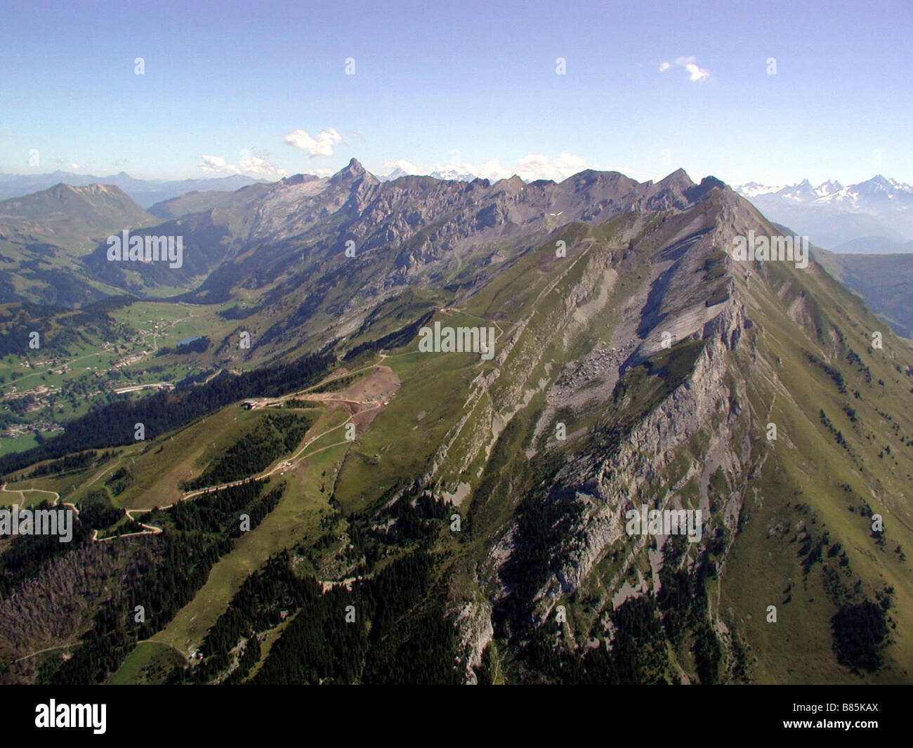 The northern side of the Aravis mountain range, east of the Aravis Pass ...