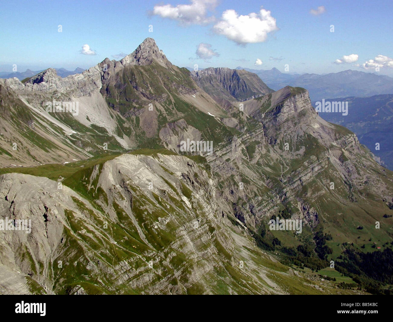 The southern side of the Aravis mountain range in summer Stock Photo ...