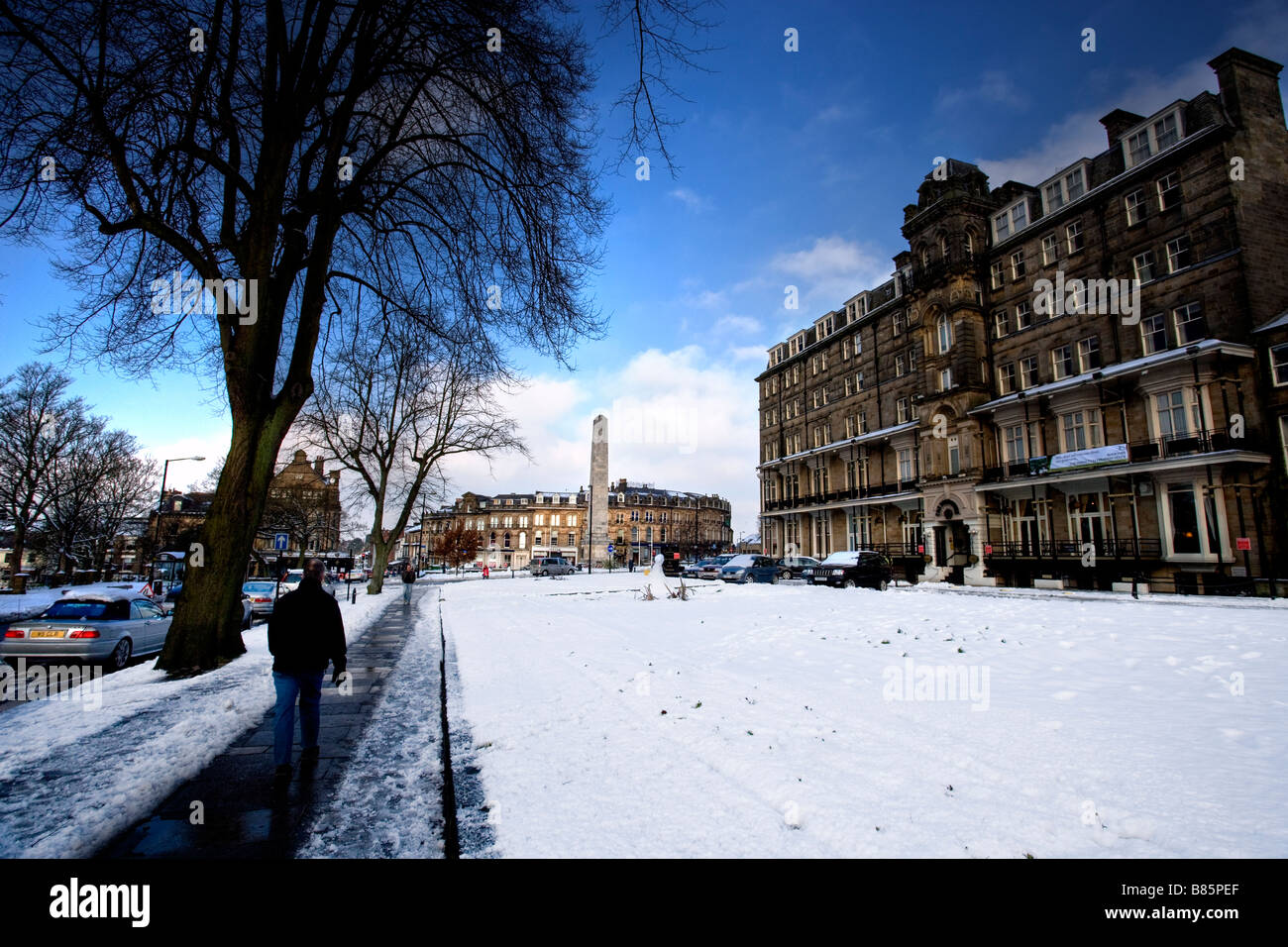 The big snow, February 2009, Harrogate, North Yorkshire, England Stock ...
