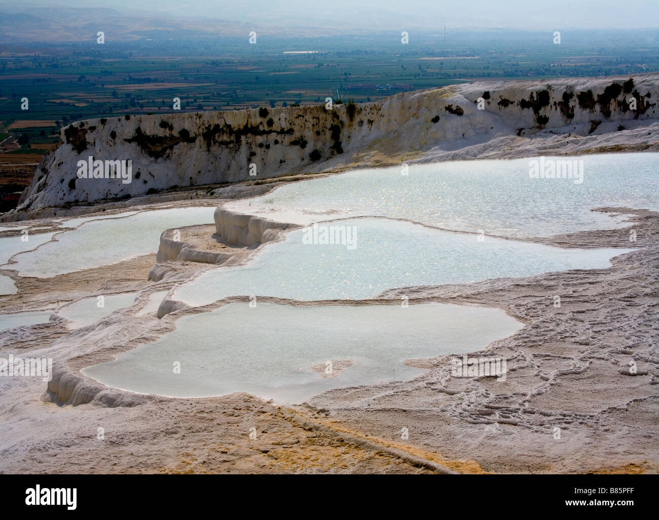 Limestone terraces of Pamukkale Turkey Stock Photo - Alamy