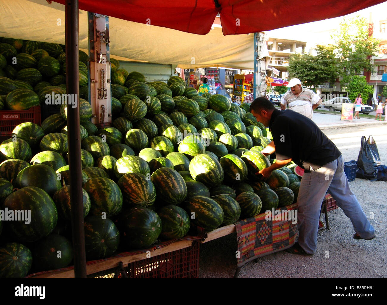 Street bazaar Alanya Turkey Stock Photo - Alamy