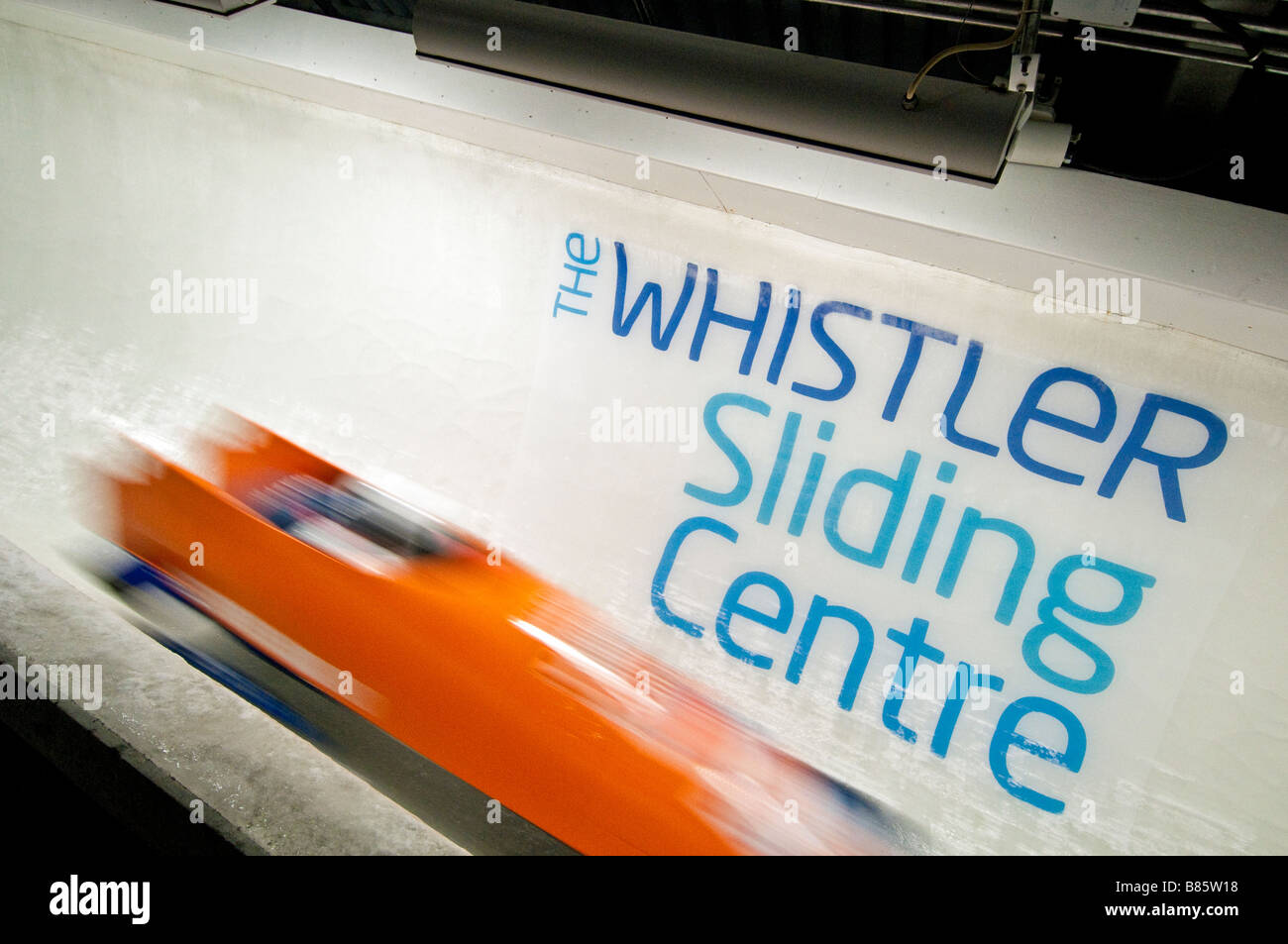 Bobsleigh competing at the Whistler Sliding Centre Stock Photo - Alamy