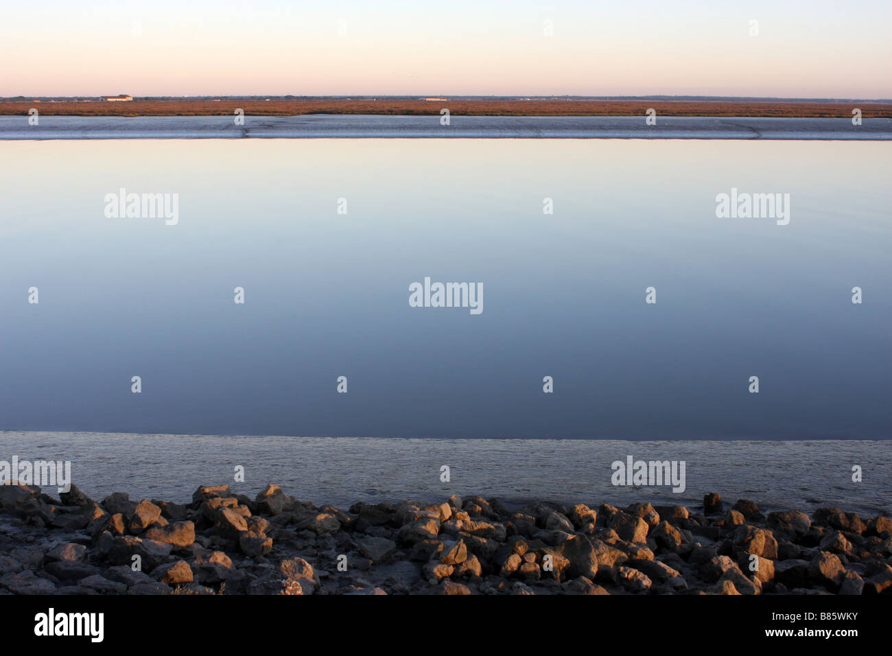 Tagus estuary in Ponta da Erva area, at Vila franca de Xira, Portugal ...