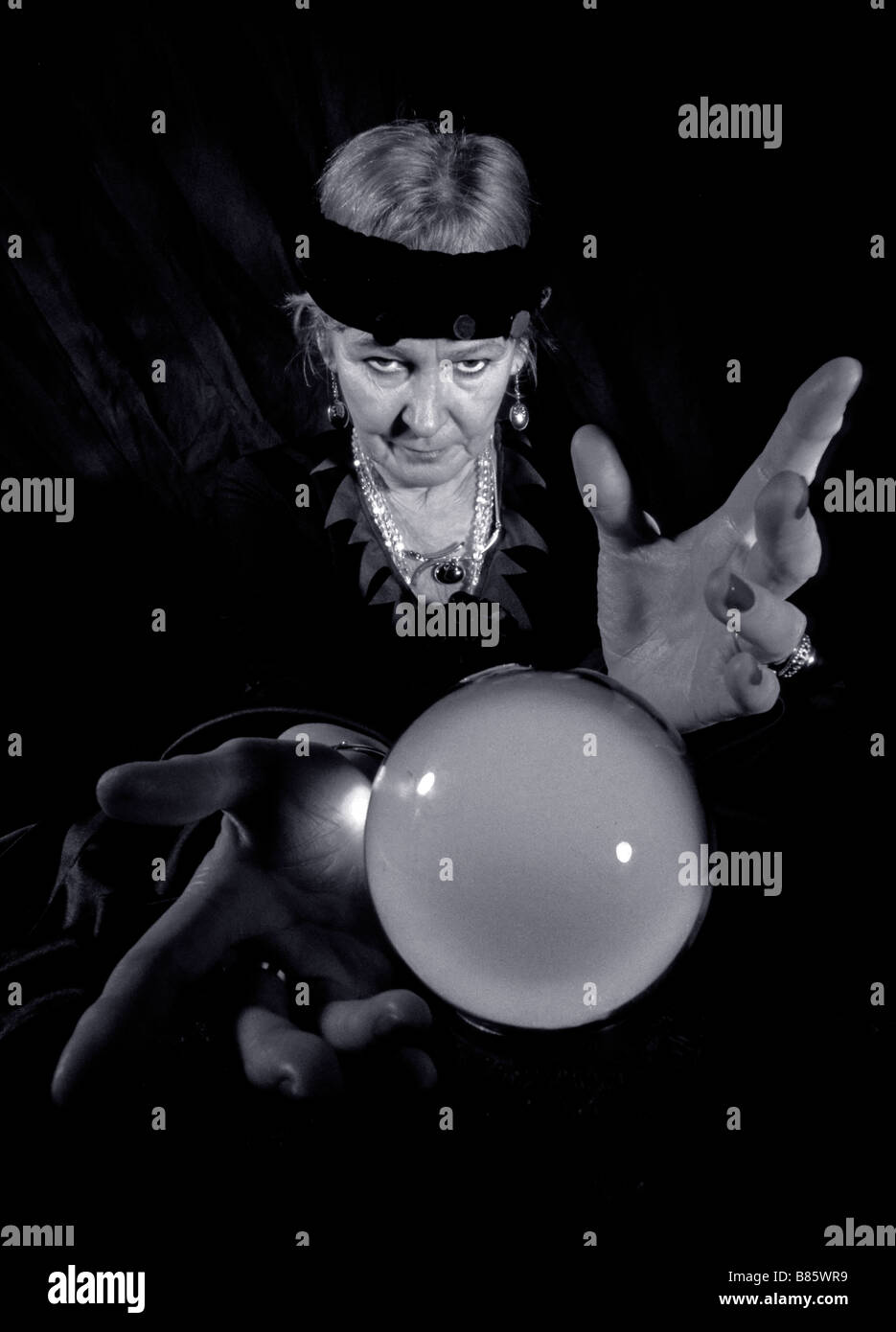 Crystal ball fortune teller concept Stock Photo - Alamy