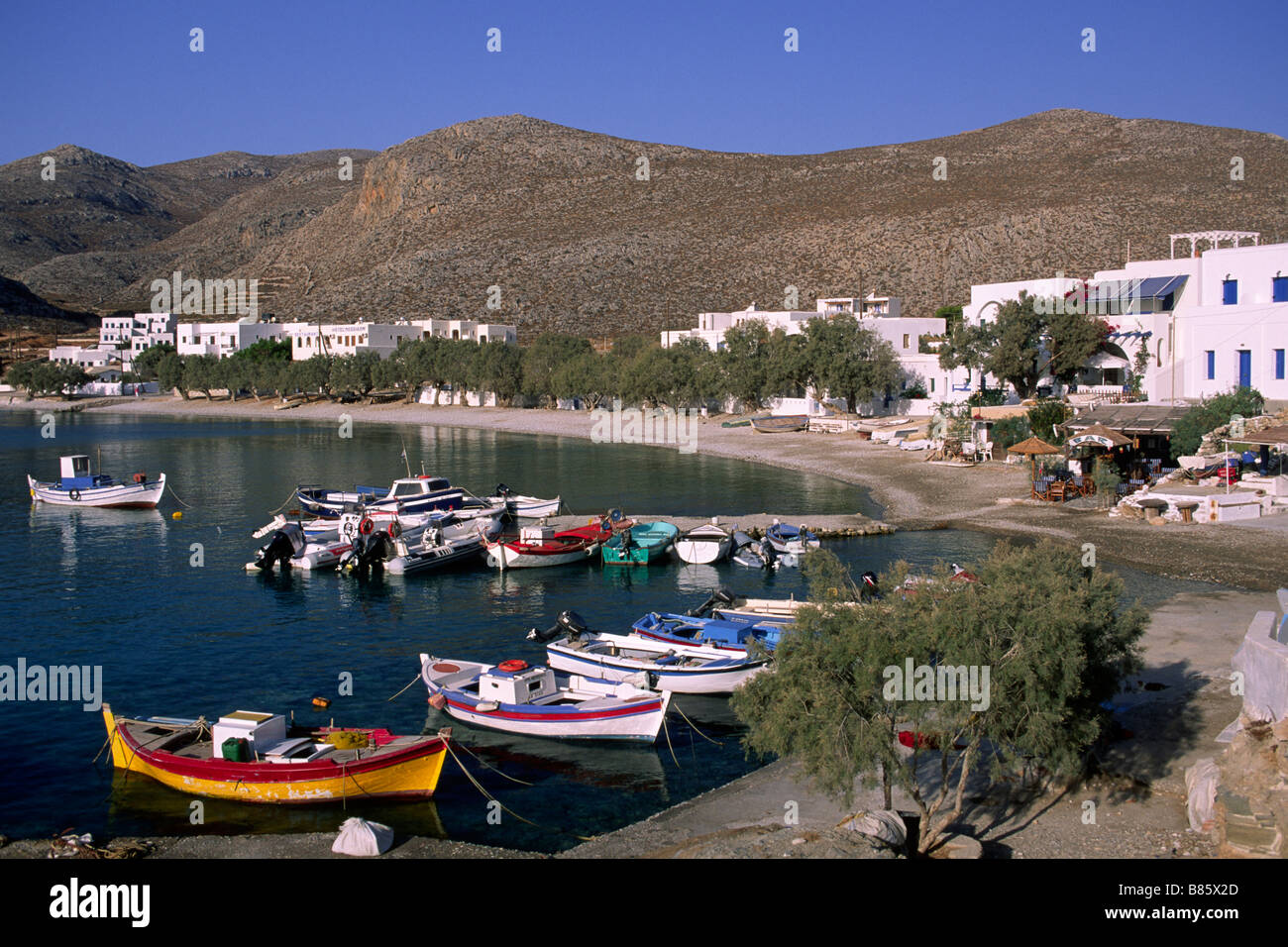 Greece, Cyclades Islands, Folegandros, Karavostassis port Stock Photo ...
