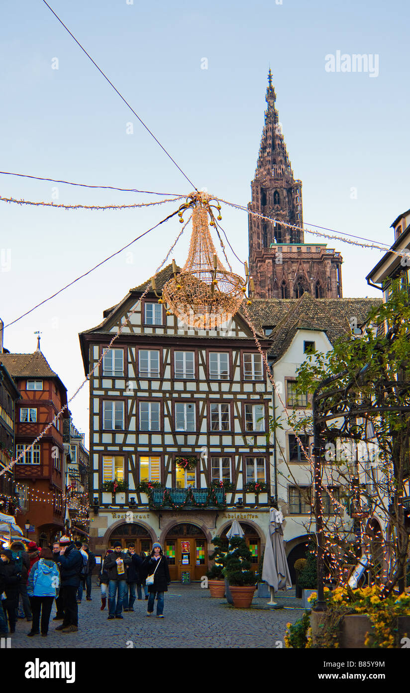 Place du Marché aux Cochons de Lait square and cathedral, Christmas ...