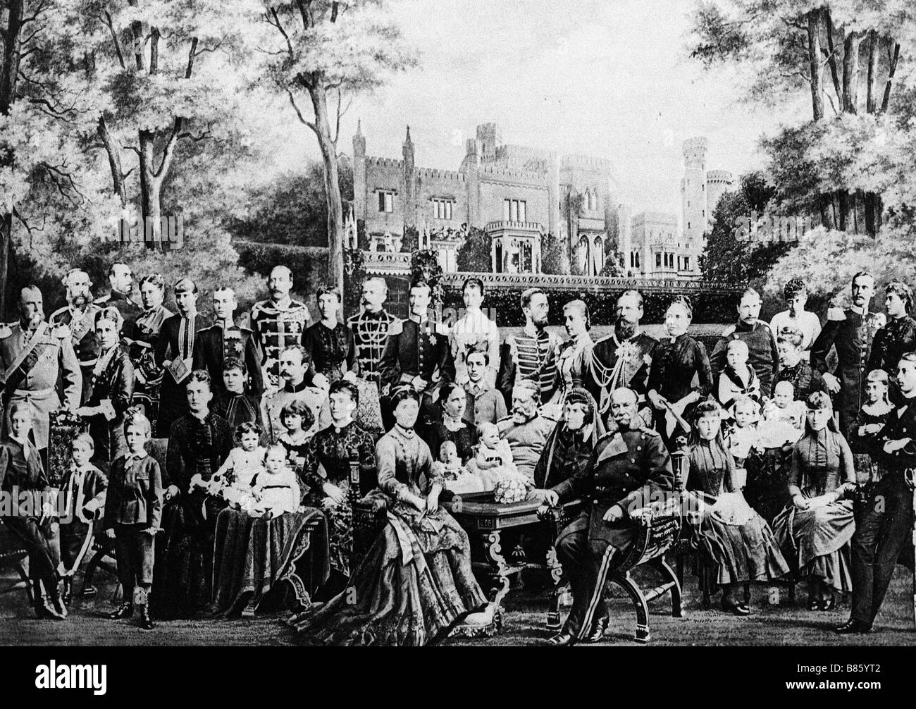 The German imperial family under Wilhelm I Stock Photo - Alamy