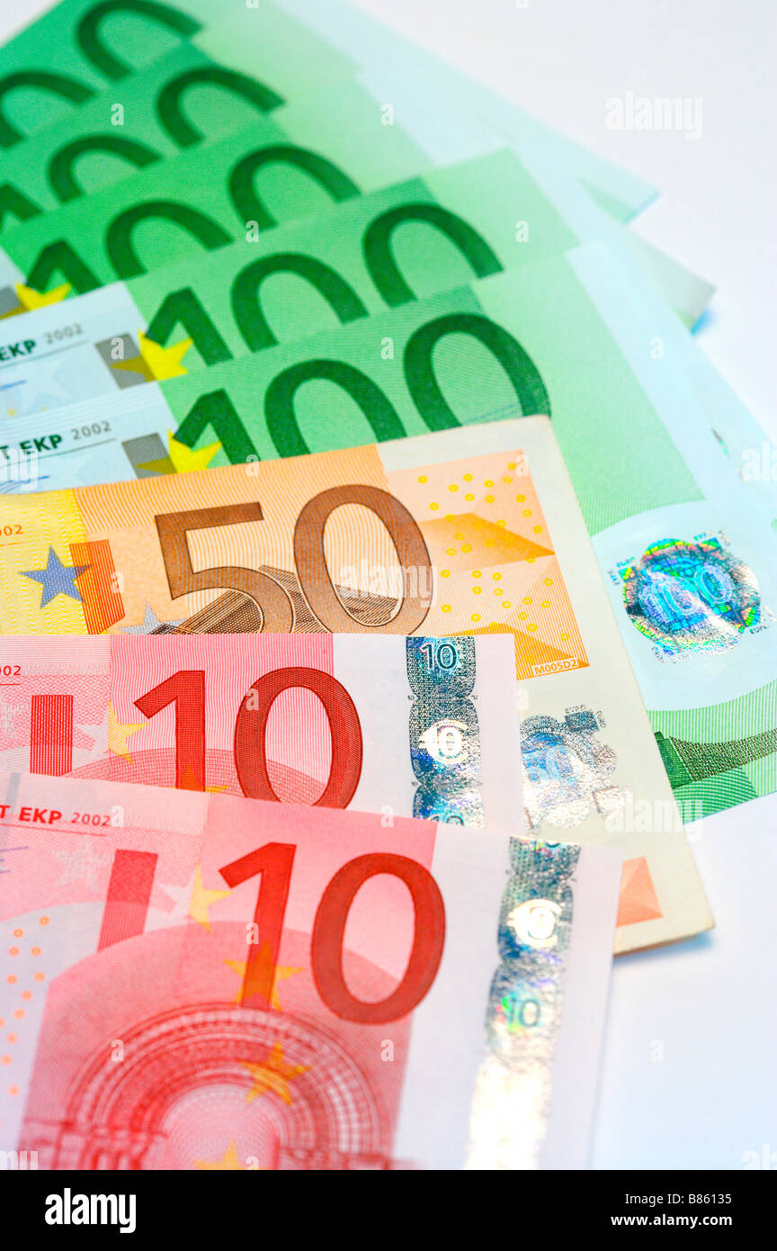 Euro paper currency Stock Photo - Alamy