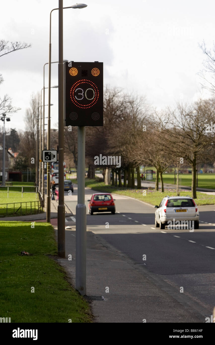 speed sign by road Stock Photo - Alamy