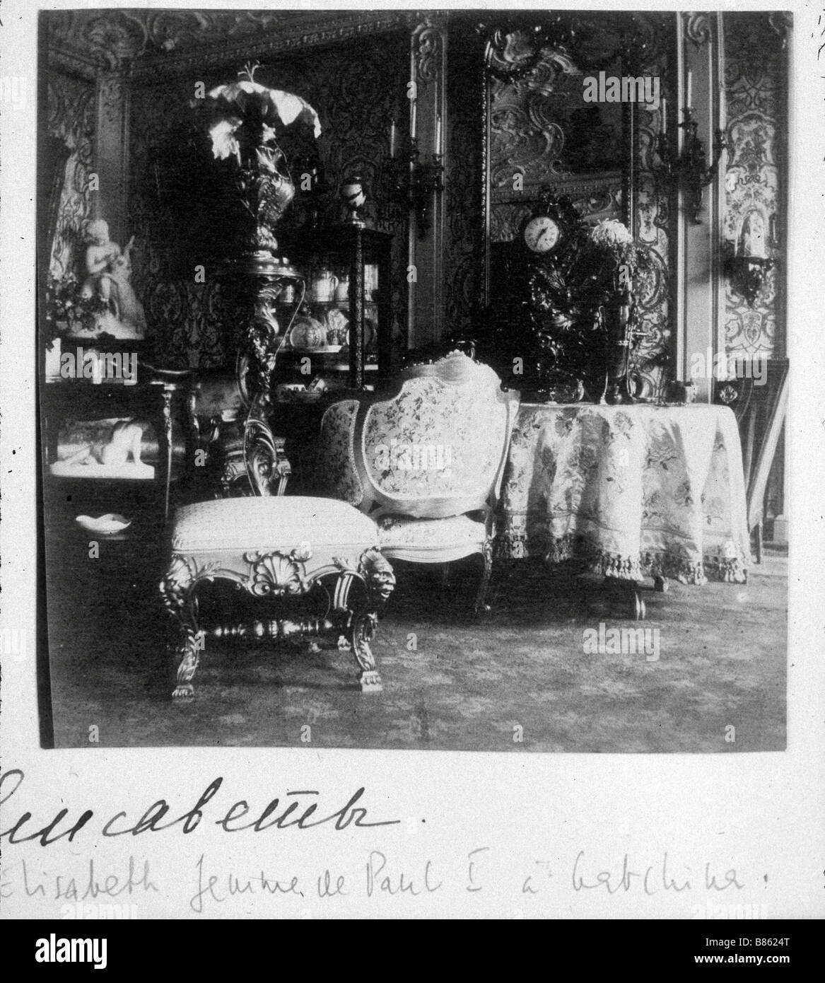 bedroom of Empress Elizabeth wife of Paul I at Bachina Stock Photo - Alamy