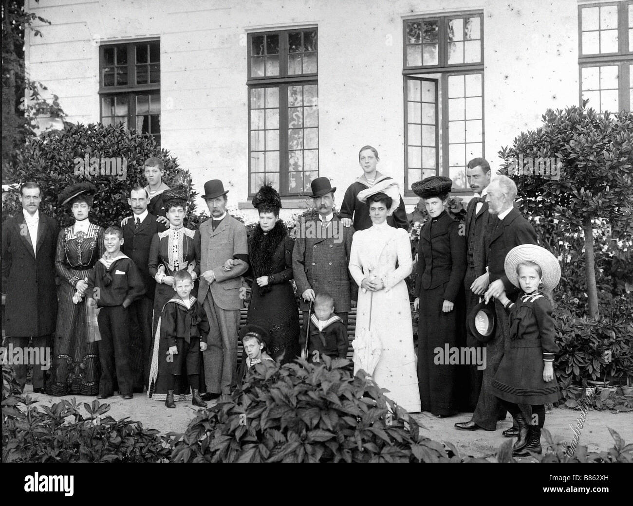 Around King Christian IX of Denmark his children Queen of England Empress of Russia King of ...