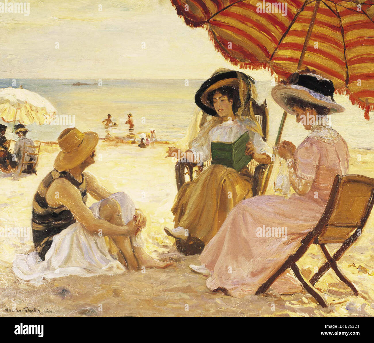 Impressionist painting beach hi-res stock photography and images - Alamy