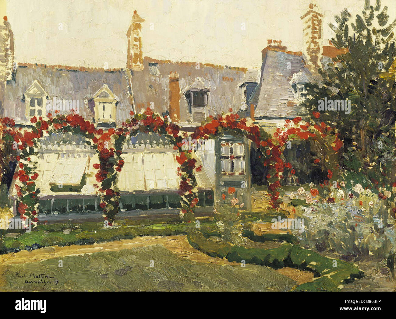 Edwardian garden painting hi-res stock photography and images - Alamy