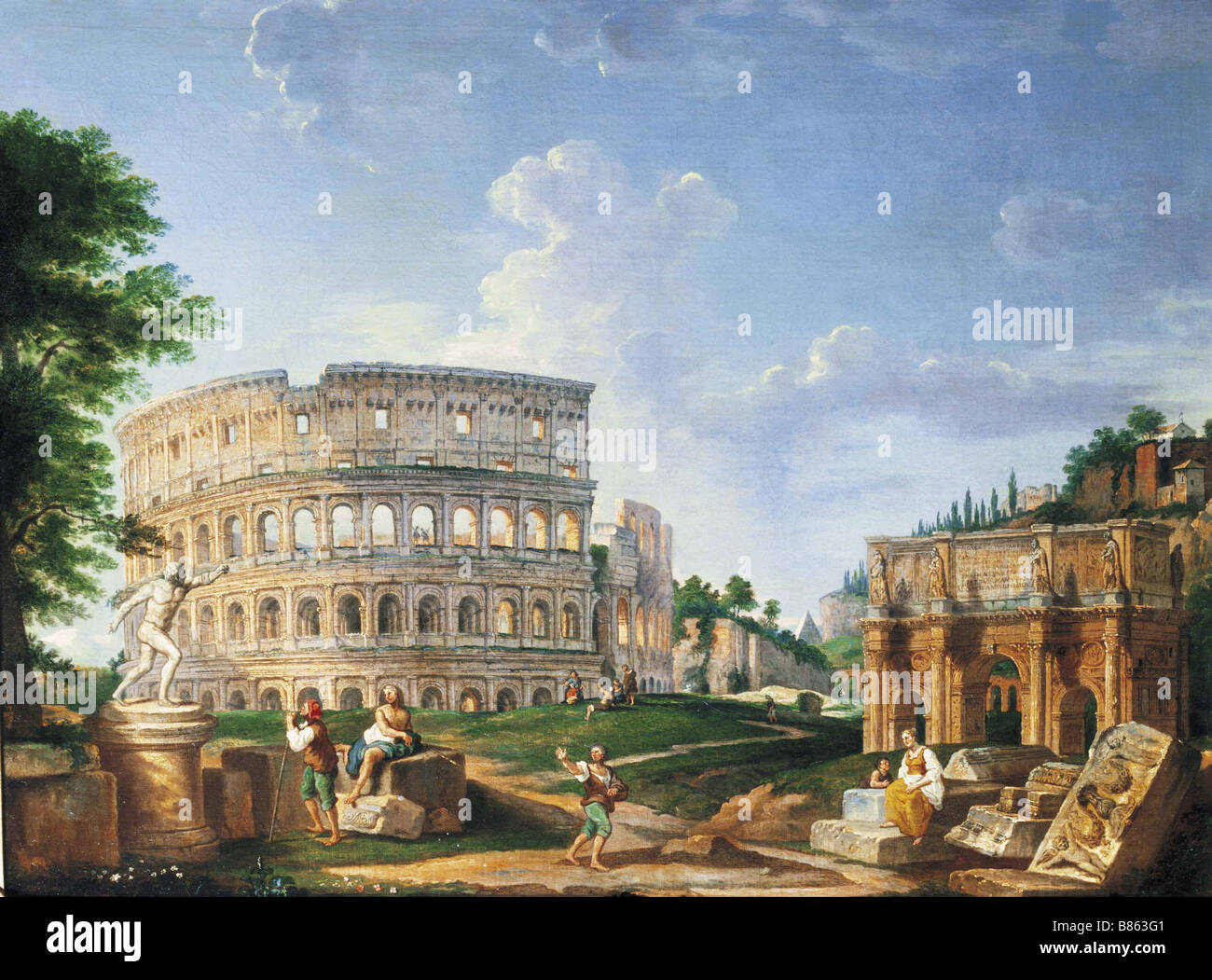 Painting giampolo panini c 1690 1765 italian school the coliseum rome ...