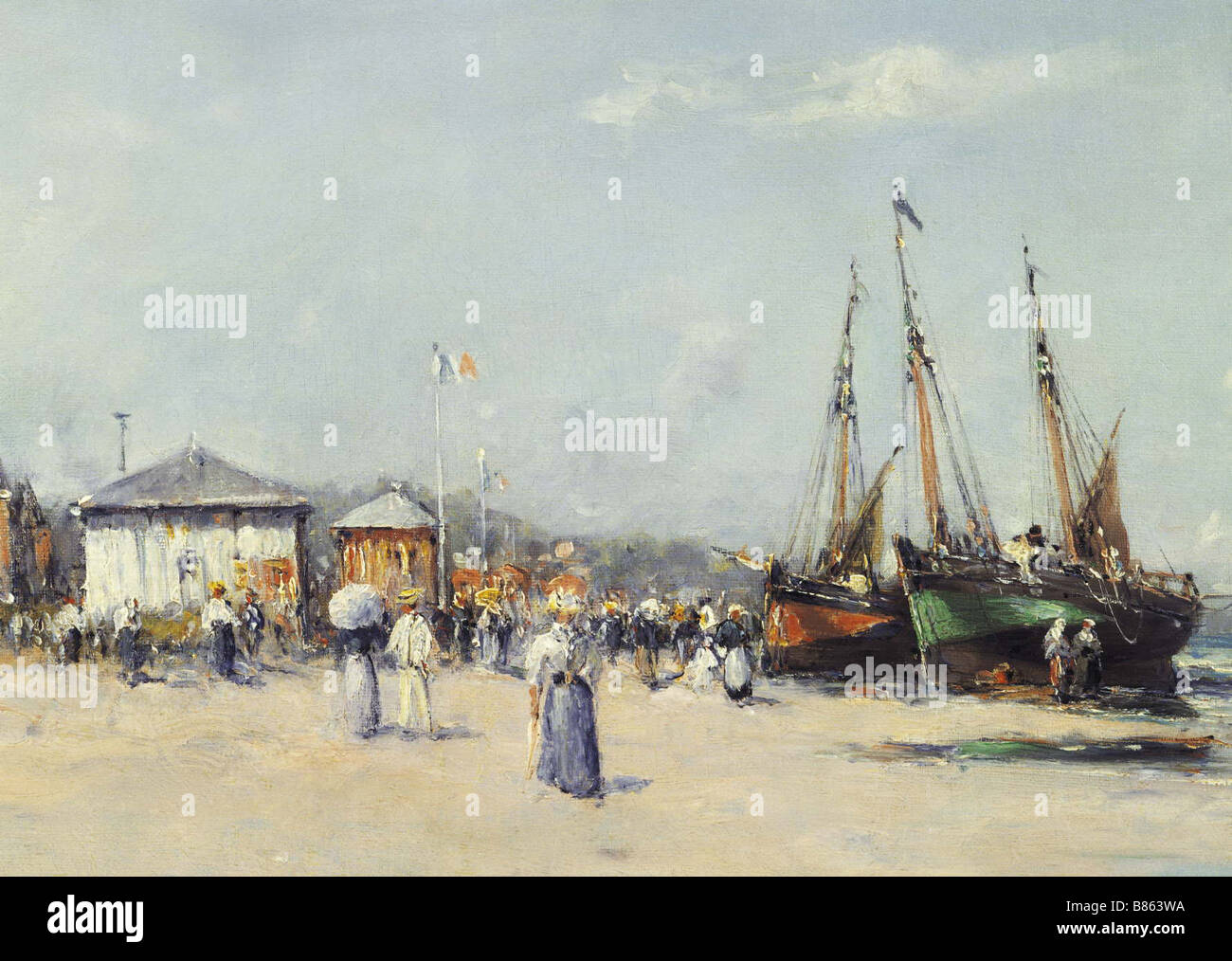Malfroy, The Beach at Deauville Stock Photo - Alamy