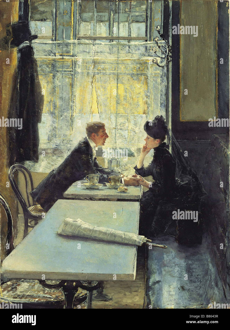 Kuehl, Lovers in a Cafe Stock Photo - Alamy